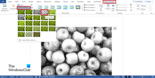 How to create a Background with a Pencil Sketch effect in Word