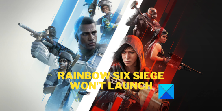 Rainbow Six Siege won't Launch or Load on PC