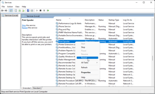 Fix 0x00000bc4, No printers were found error in Windows 11