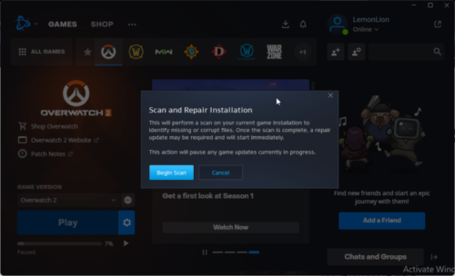 Overwatch 2 Error: Sorry, we were unable to log you in