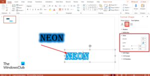 How to create a Neon Text in PowerPoint