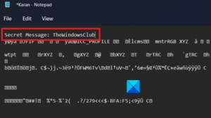 How to write an Invisible Text Message in an Image File