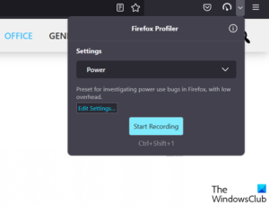 How to analyze the Power Usage of Websites on Firefox