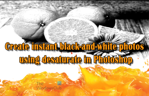 Make Black-and-White Photos using Desaturate in Photoshop
