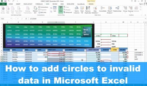 How to Circle Invalid Data in Excel