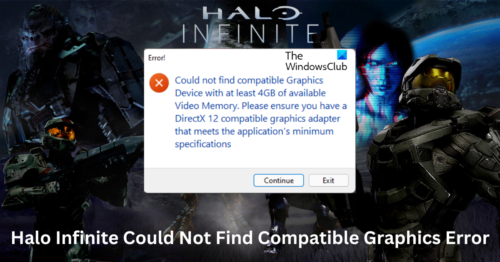 Halo Infinite Could not find compatible Graphics Device