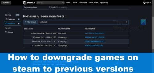 How to downgrade Steam games to previous versions