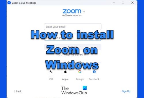 How to install Zoom on Windows 11/10