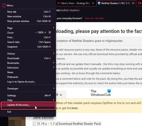 Fix Opera GX not downloading any files