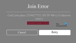 Fix Roblox HTTP Error Code 111 on Windows PC