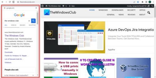 How to use Side Search in Google Chrome on Windows PC?