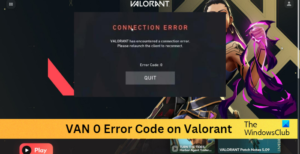 VAN 0 Error Code on Valorant [Fixed]