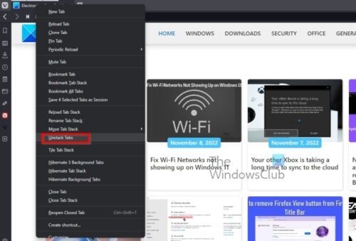 How to Pin, Group and Stack Tabs in Vivaldi browser
