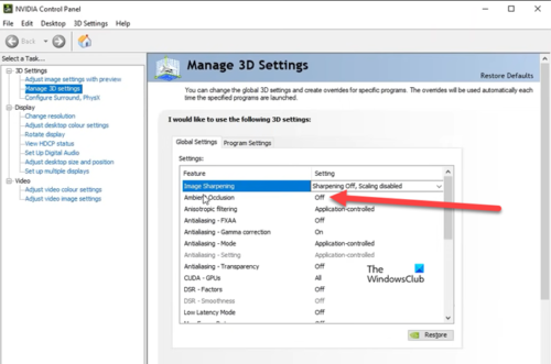 Optimize NVIDIA Control Panel settings for gaming performance