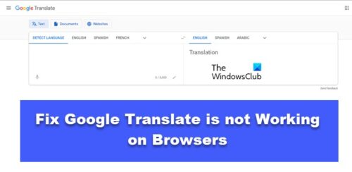 Google Translate not working in Chrome browser