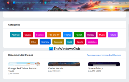 How to install and manage themes in Firefox