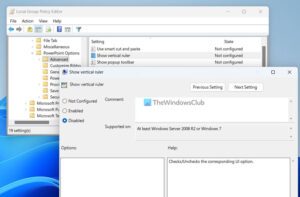 How to show or hide Vertical Ruler in PowerPoint