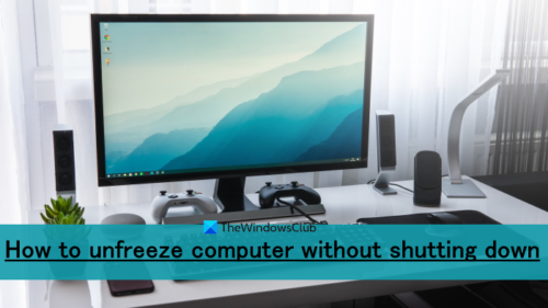 How to unfreeze computer without shutting down