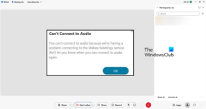 Fix Cisco Webex Can't connect to audio error