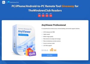 AnyViewer Professional remote access software giveaway
