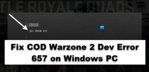 Fix COD WARZONE 2 Dev Error 657 on Windows PC