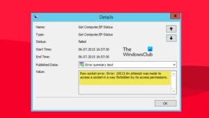 Error 10013, An attempt was made to access a socket [Fix]