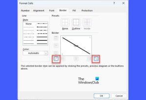 How to put Diagonal Line through Cell in Excel or Google Sheets