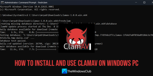How to set up and use ClamAV on Windows PC