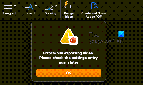 Fix PowerPoint Error while exporting video Fix PowerPoint Error while exporting video