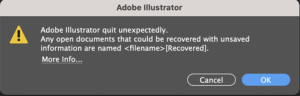 How to recover Illustrator files after a crash