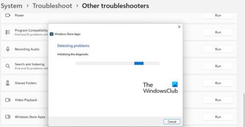 Microsoft Store displays a blank Black or White screen