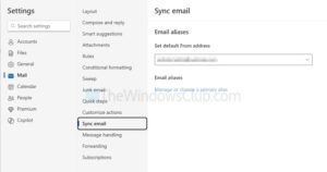 Change Outlook app Sync Settings in Windows 11