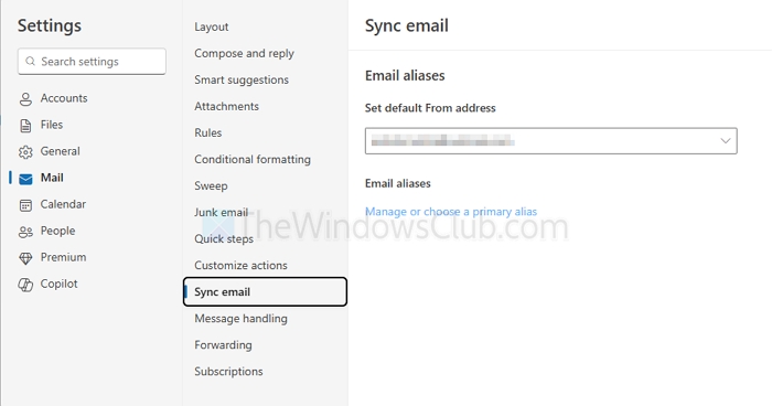 Change Outlook app Sync Settings in Windows 11