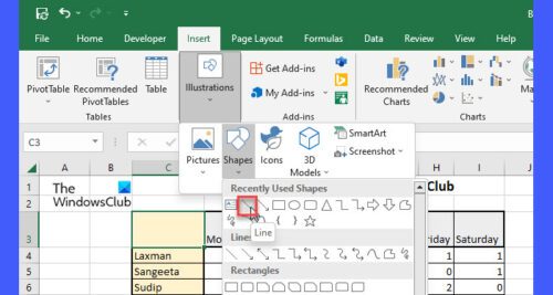 How to put Diagonal Line through Cell in Excel or Google Sheets