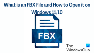 What is an FBX File and How to open it on Windows 11/10