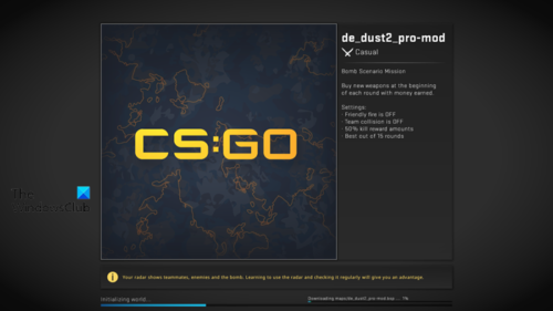 CS:GO stuck on Initializing World [Working fix]