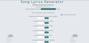 Best Song Name Generator with keywords
