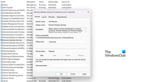 Remote Desktop not working in Windows 11