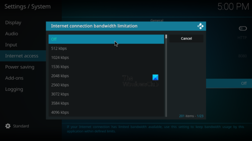 Kodi couldn’t connect to network server