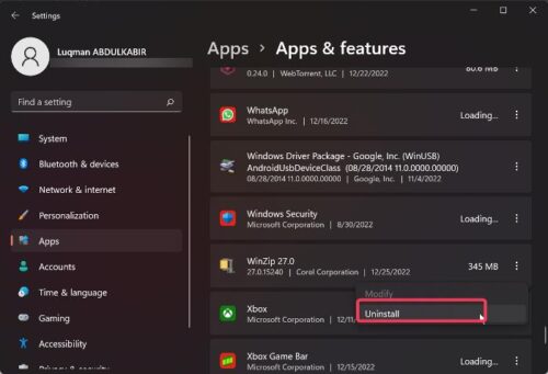 How to completely uninstall WinZip in Windows 11/10