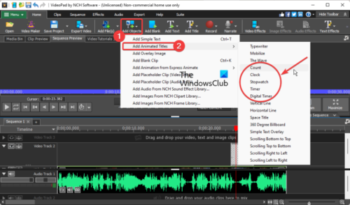 How to add Timer in Video on Windows 11/10