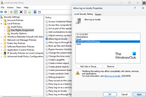 The Sign-in method you're trying to use isn't allowed