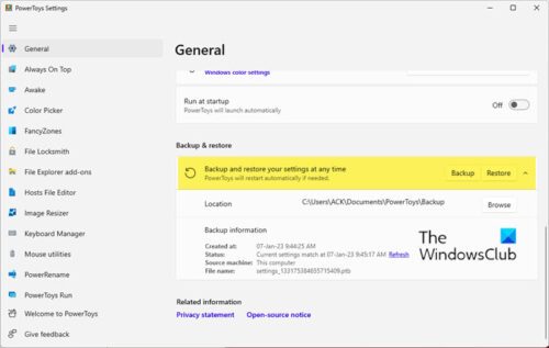 How to Back Up and Restore PowerToys Settings