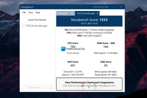 What does PC Benchmark mean? PC Benchmark Tests listed.