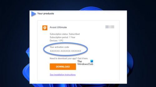 Avast or AVG Activation Error Codes and Messages on Windows
