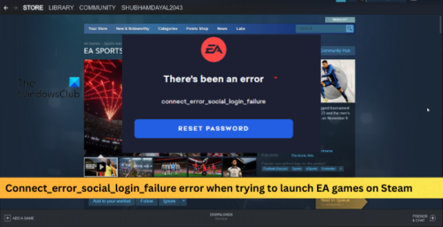 Connect_error_social_login_failure in EA games on Steam