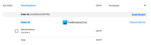 How to get a refund from Epic Games Store