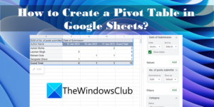 How to Create a Pivot Table in Google Sheets?