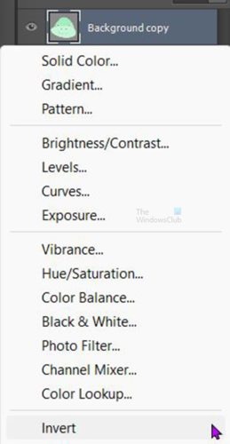 How to invert colors in Photoshop