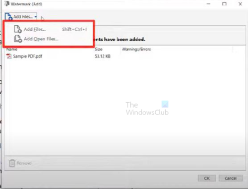 How to add, update or remove a watermark in Acrobat